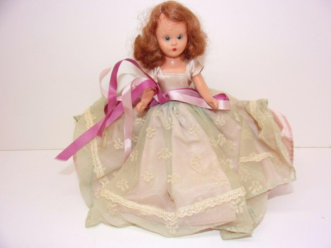 Vintage Nancy Ann Doll No Box Green Pink Dress (b) - Etsy