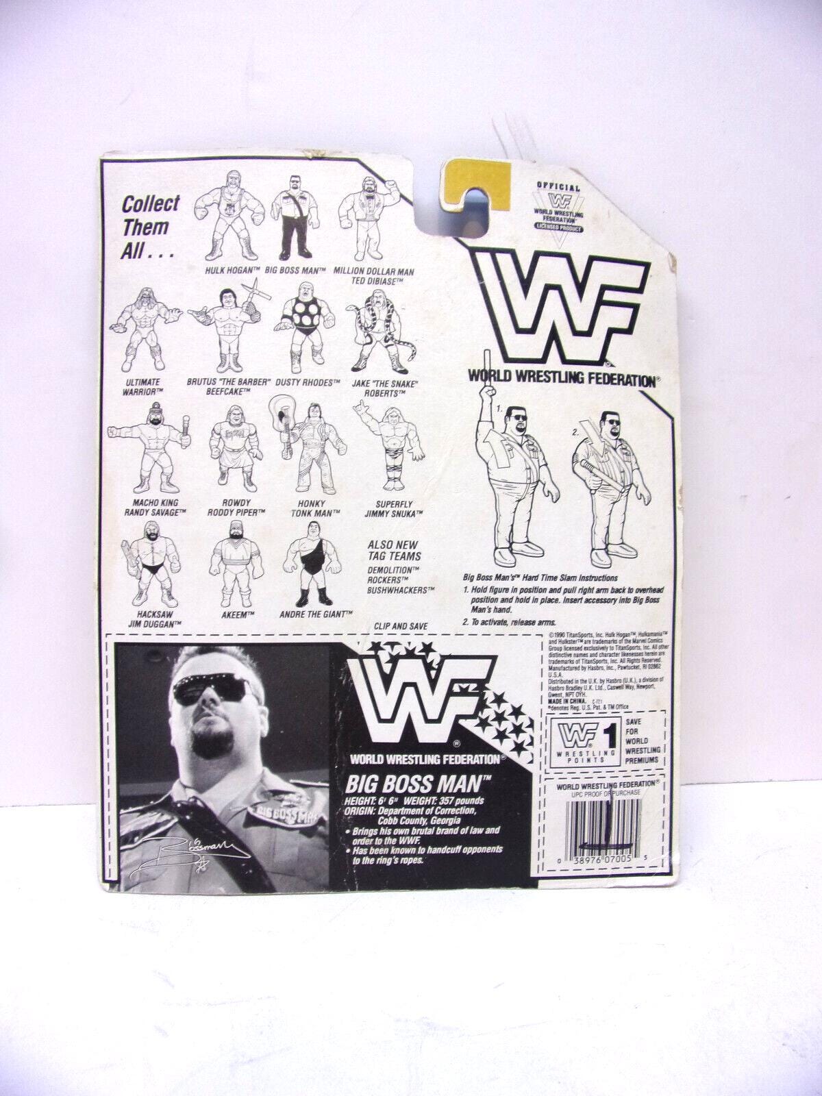 1990 MOC WWF Big Boss Man Hard Time Slam Figure - Etsy