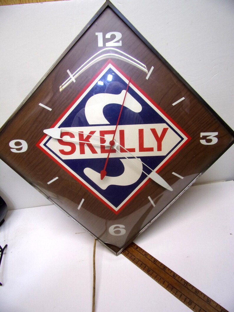 Vintage Skelly Gasoline Advertising Pam Clock - Etsy