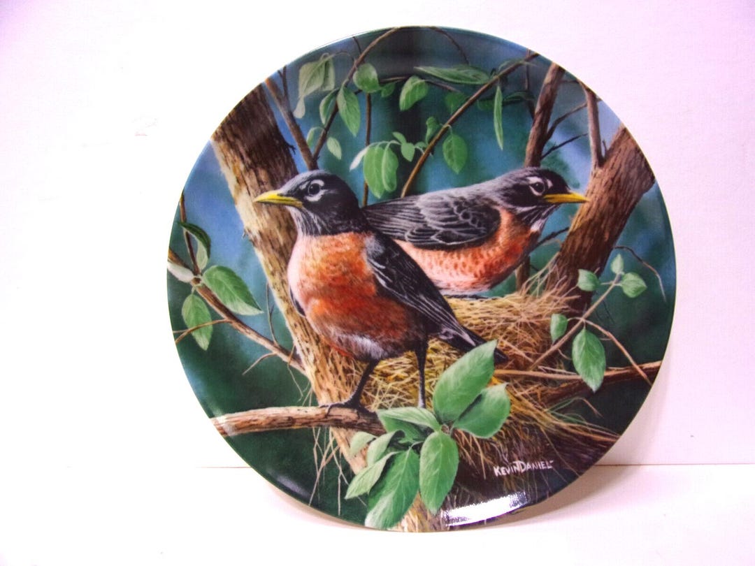 Robin Plate Kevin Daniel Sixth in Birds of Your Garden Series W Box COA ...