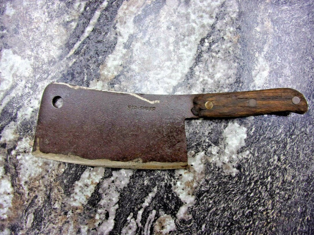 Vintage Sta Sharp Butcher Shop Meat Cleaver Cutting Edge - Etsy