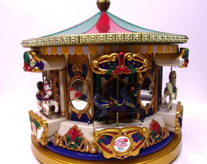 Vintage Hoilday Merry Go Round Carousel / 21 Christmas Carol's / Mr ...