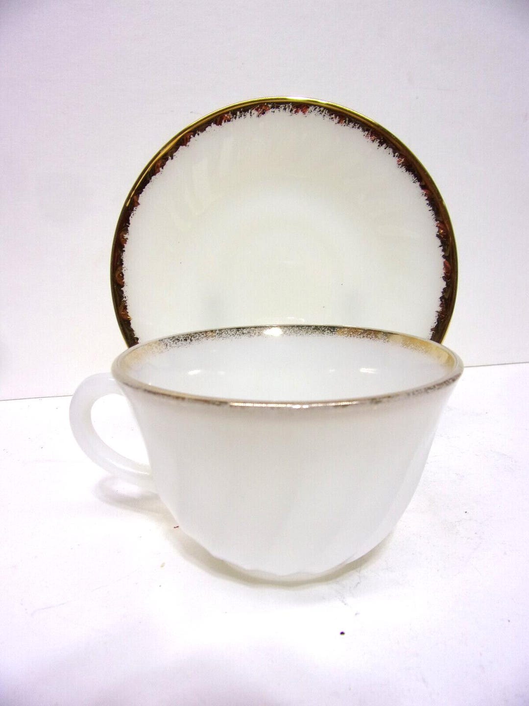 Set of Four Anchor Hocking Fire King Swirl Golden Anniversary Pattern ...