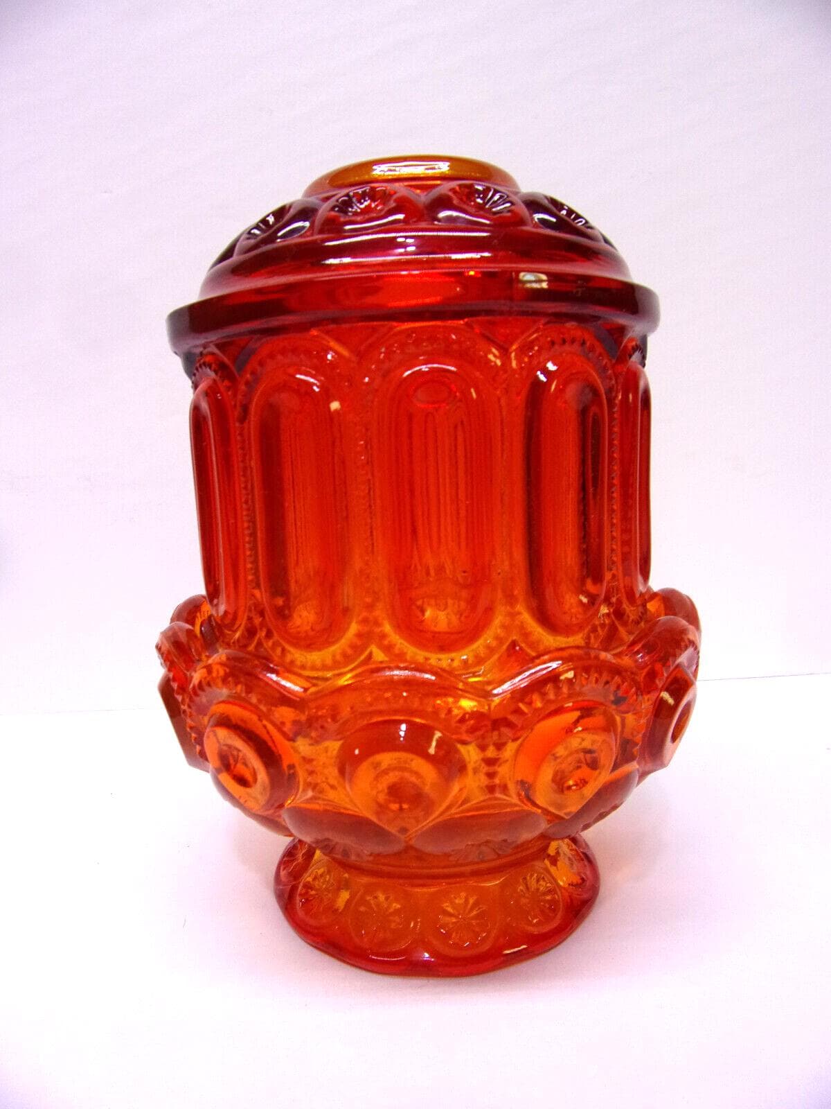 L.E. Smith Amberina Moon and Stars Pattern Fairy Lamp - Etsy