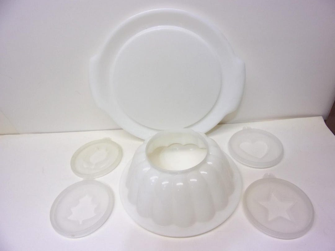 Vintage White Tupperware Mold Four Shapes Tray and Mold No Lid - Etsy