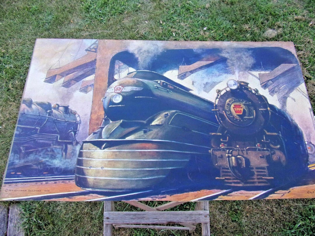 1936 Pennsylvania Railroad Calendar Top Litho by Grif Teller - Etsy