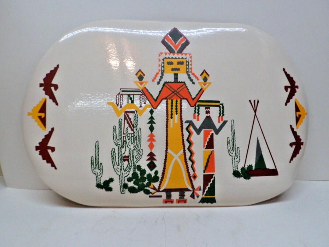 Set of Ten 1960s NOS Camper SW Hopi Kachina Design Vinyl Placemat - Etsy