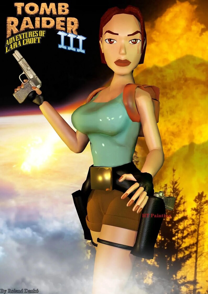 Tomb Raider Classic Video Game Poster – HD Canvas Wall Art | Gamer Room ...