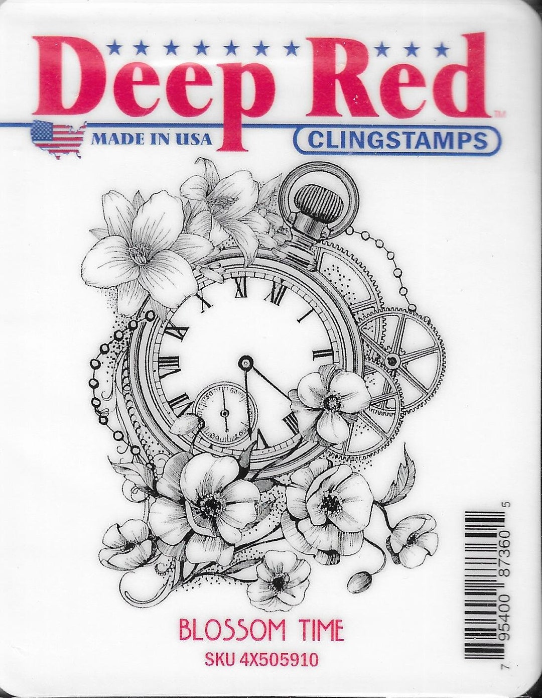 Deep Red Cling Stamps Blossom Time NEW 3452 - Etsy