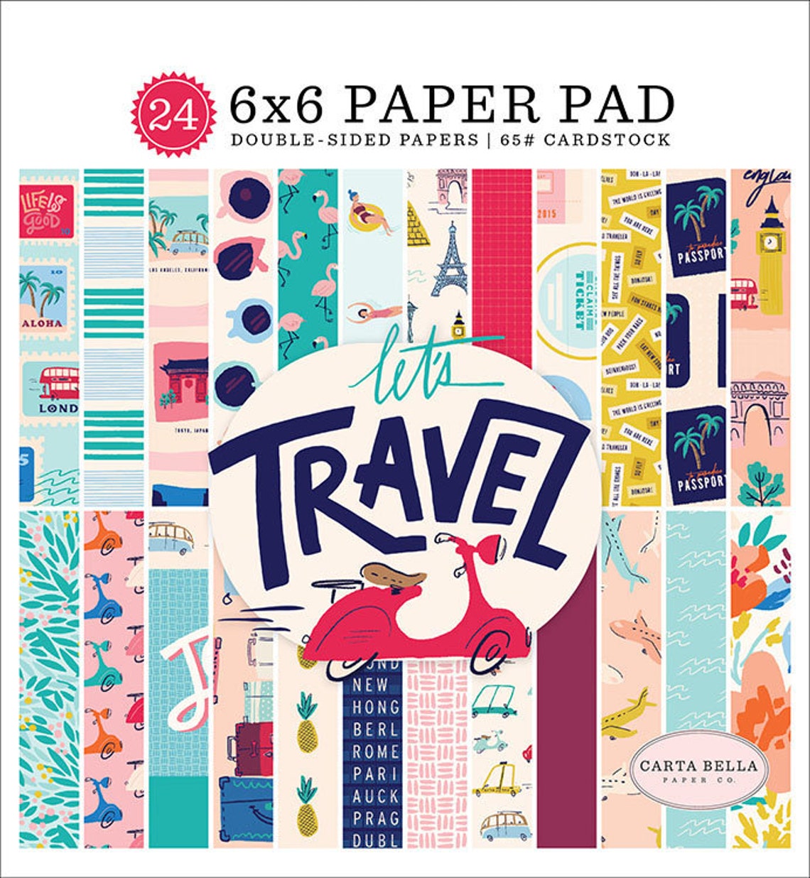 6 X 6 Paper Pad Let's Travel Double Sided NEW 3730 - Etsy