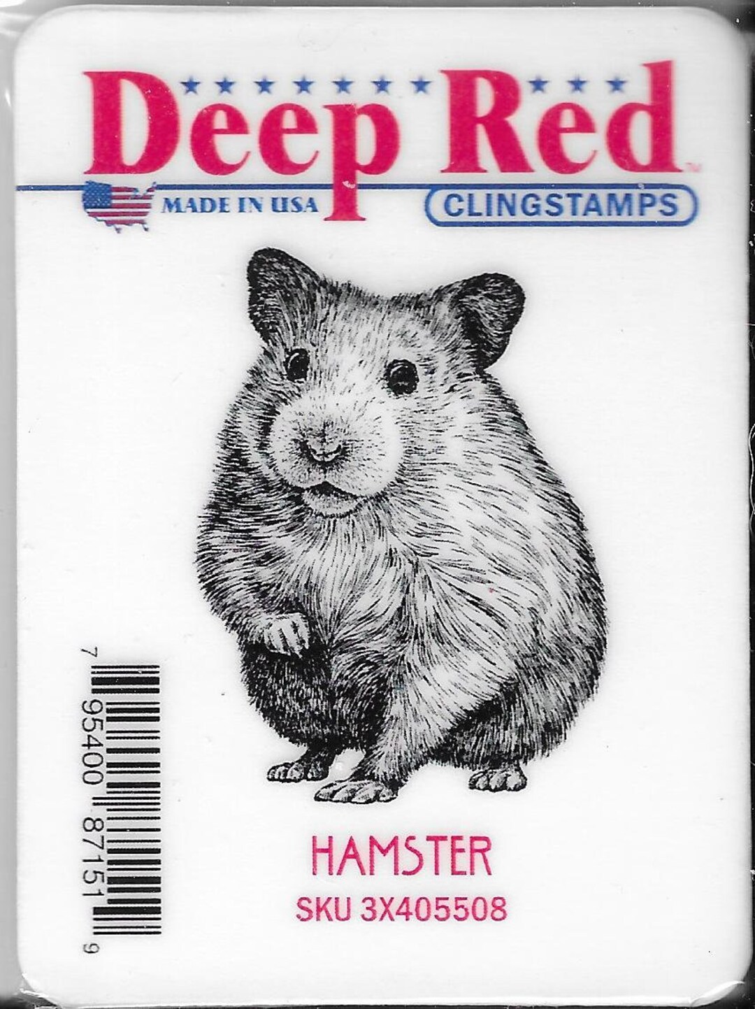 Deep Red Cling Stamps -- Hamster -- NEW -- (#3837) - Etsy