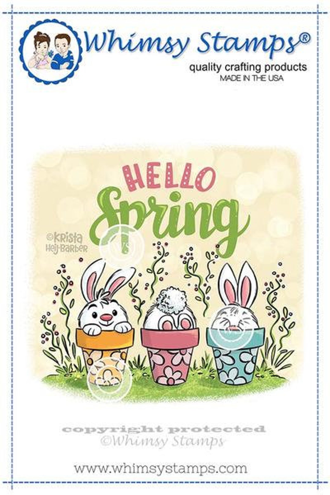 Whimsy Stamps -- Hello Spring Bunnies -- NEW -- (#3484) - Etsy
