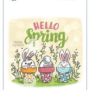 Whimsy Stamps -- Hello Spring Bunnies -- NEW -- (#3484) - Etsy