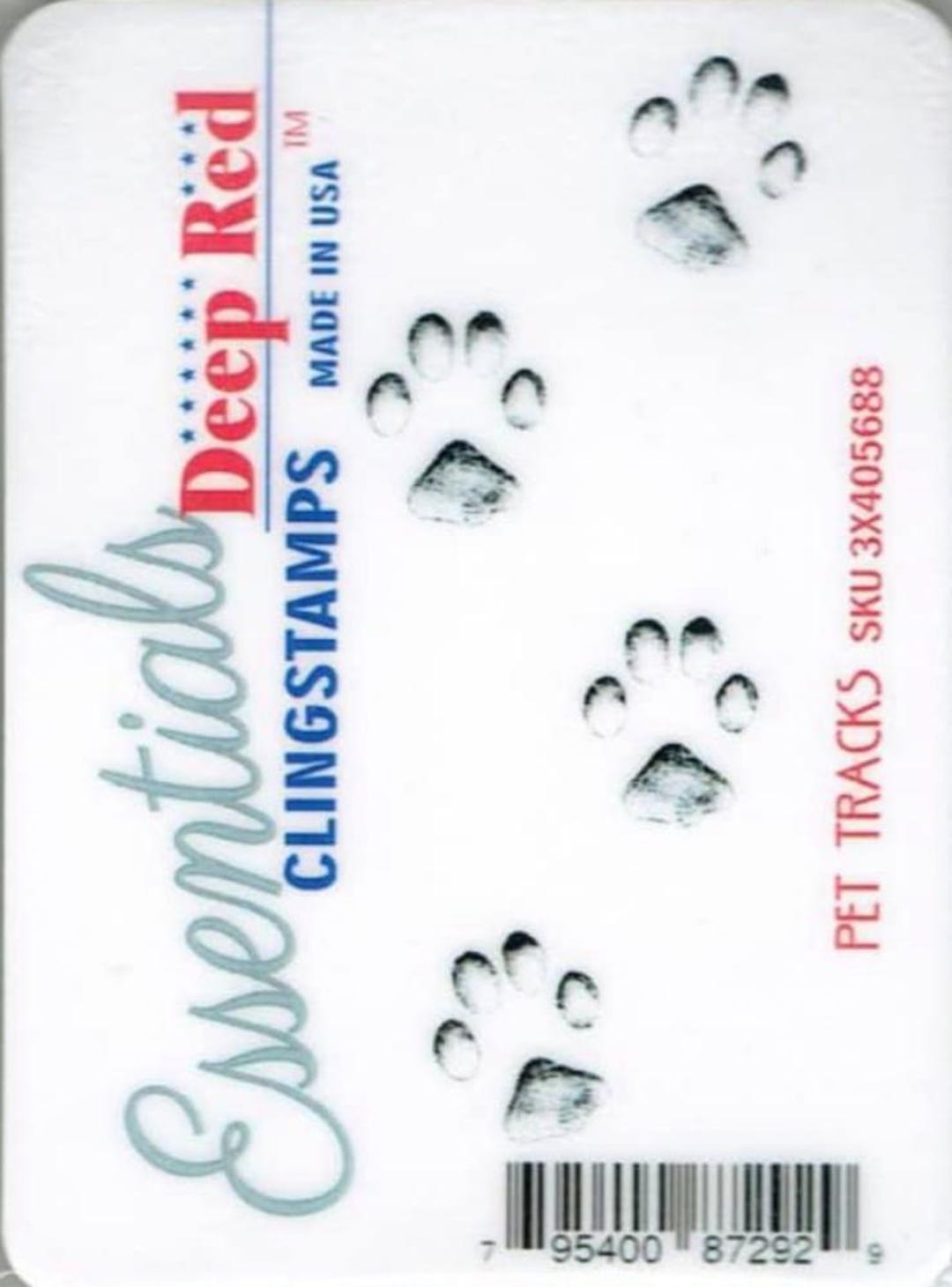 Deep Red Cling Stamps -- -- NEW -pet Tracks - (#4471) - Etsy