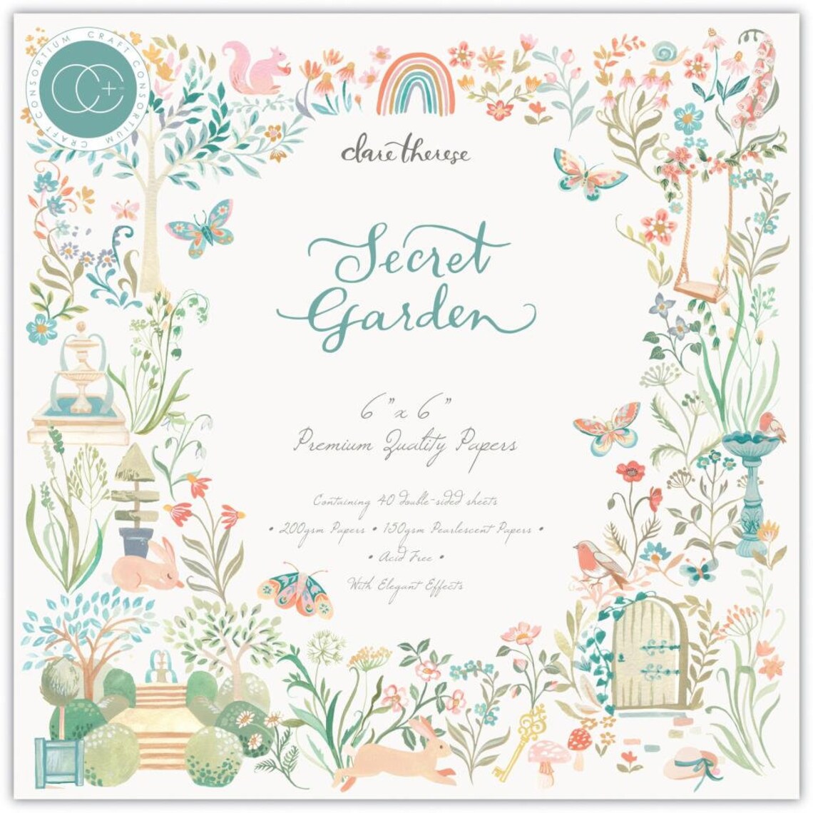 6 X 6 Paper Pad ~ Secret Garden ~ Double Sided - NEW (#4283) - Etsy