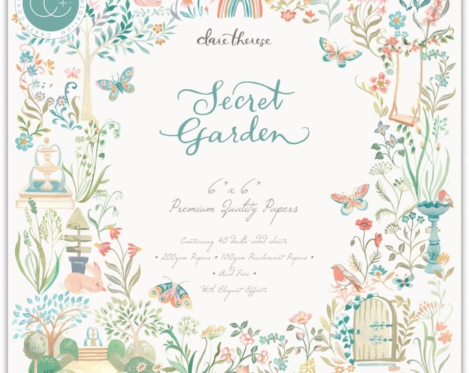 6 X 6 Paper Pad Secret Garden Double Sided NEW 4283 - Etsy