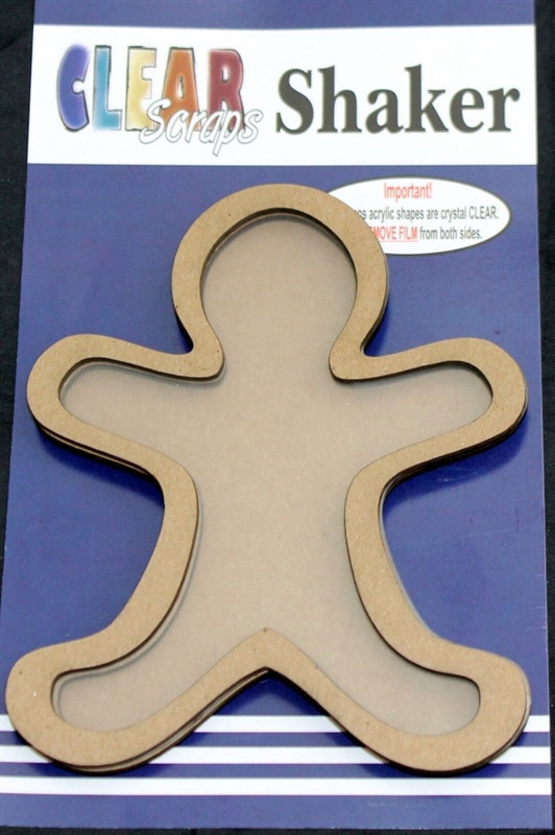 Clear Scraps -- Mini Shaker GINGERBREAD MAN - NEW (#4154) - Etsy