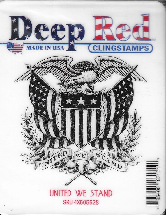 Deep Red Cling Stamps United We Stand NEW 3797 | Etsy