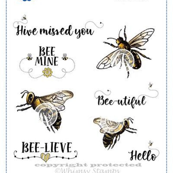 Bee Rubber Stamp - Etsy