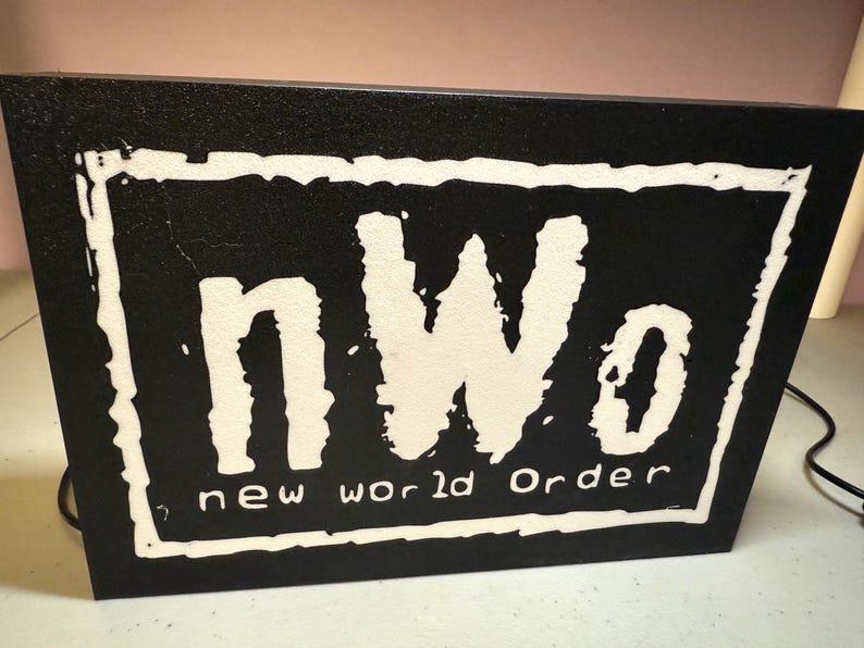 NWO Lightbox Sign WCW WWE New World Order. Chargeblock Included! On ...