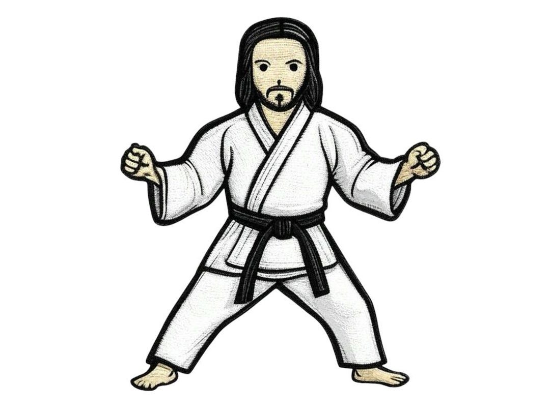 Jesus Christ Embroidered Patch Martial Arts Iron on Badge - Etsy