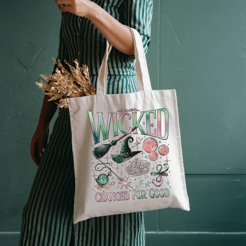 Wicked Inspired Tote Bag – Changed for Good Witch Hat Crown Candy ...