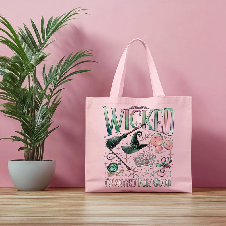 Wicked Inspired Tote Bag – Changed for Good Witch Hat Crown Candy ...