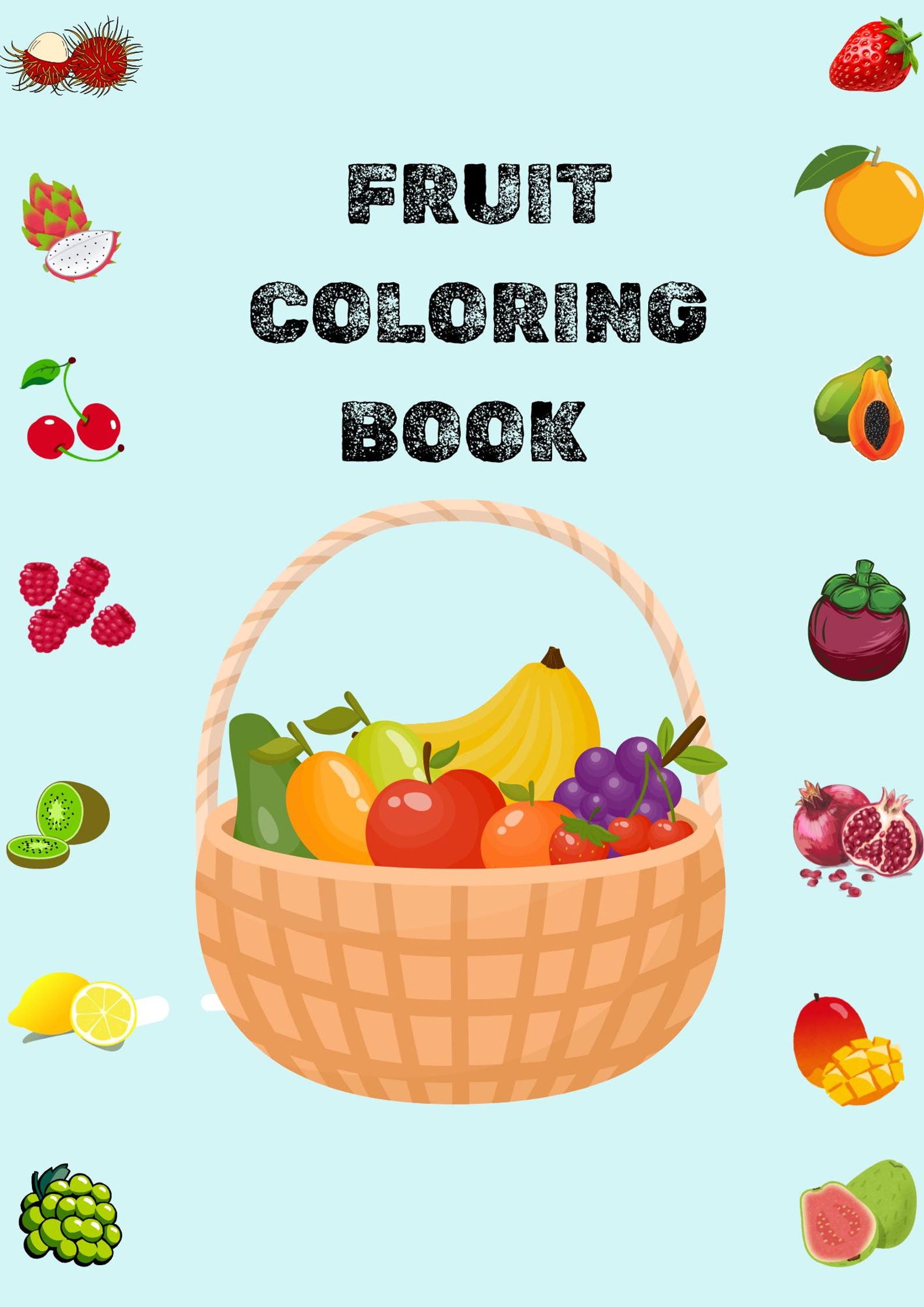 Fruit Coloring Book - Etsy