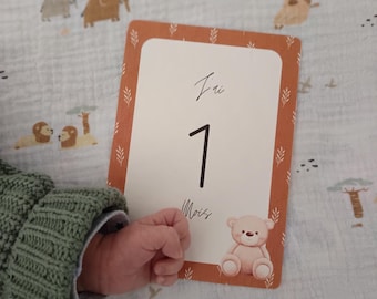 Baby Milestone Cards - Baby's First Year - Birthday Months and Weeks ...