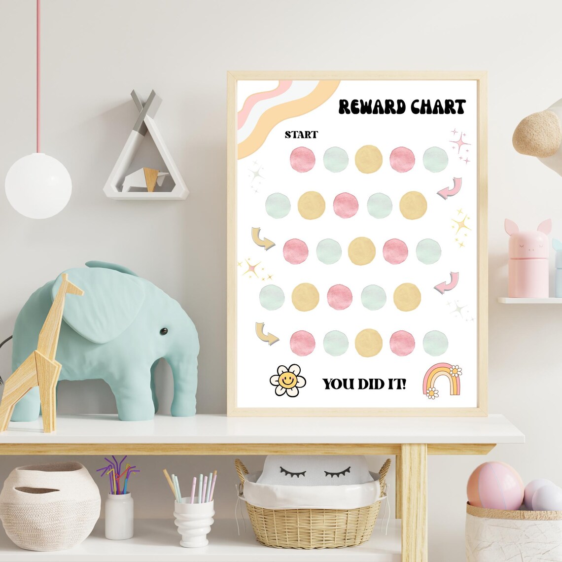 Printable Reward Chart for Girls, Routine Chart, Rewarding Kids ...