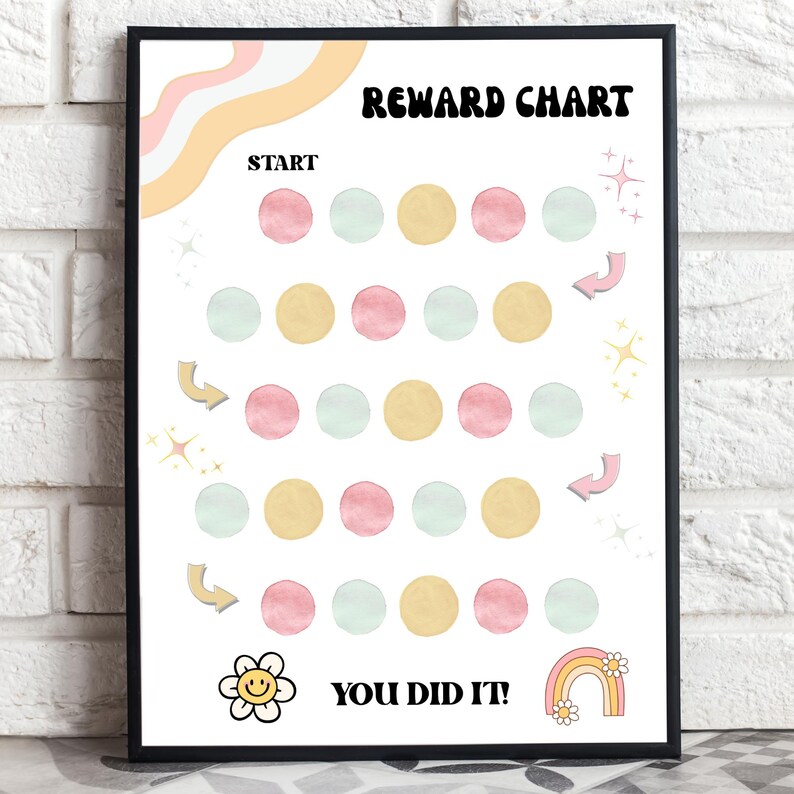 Printable Reward Chart for Girls, Routine Chart, Rewarding Kids ...