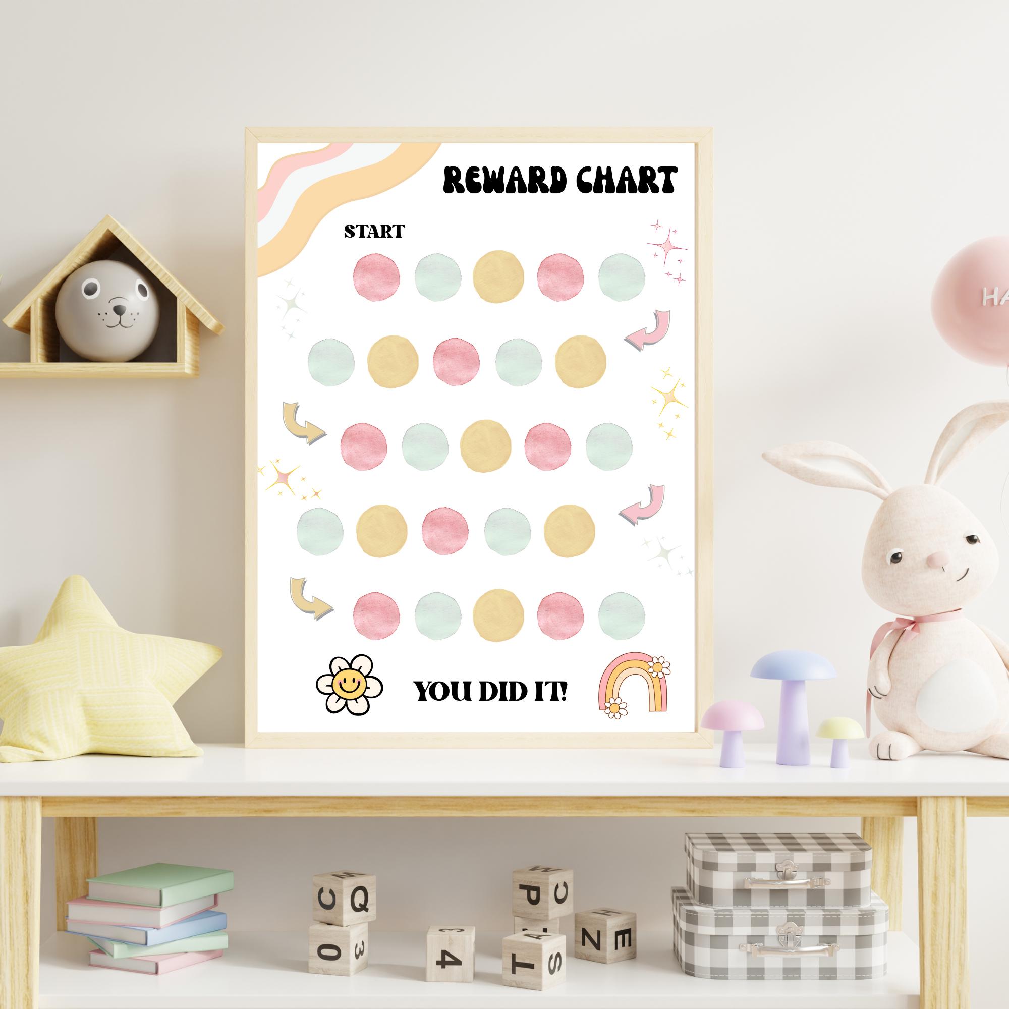 Printable Reward Chart for Girls, Routine Chart, Rewarding Kids ...