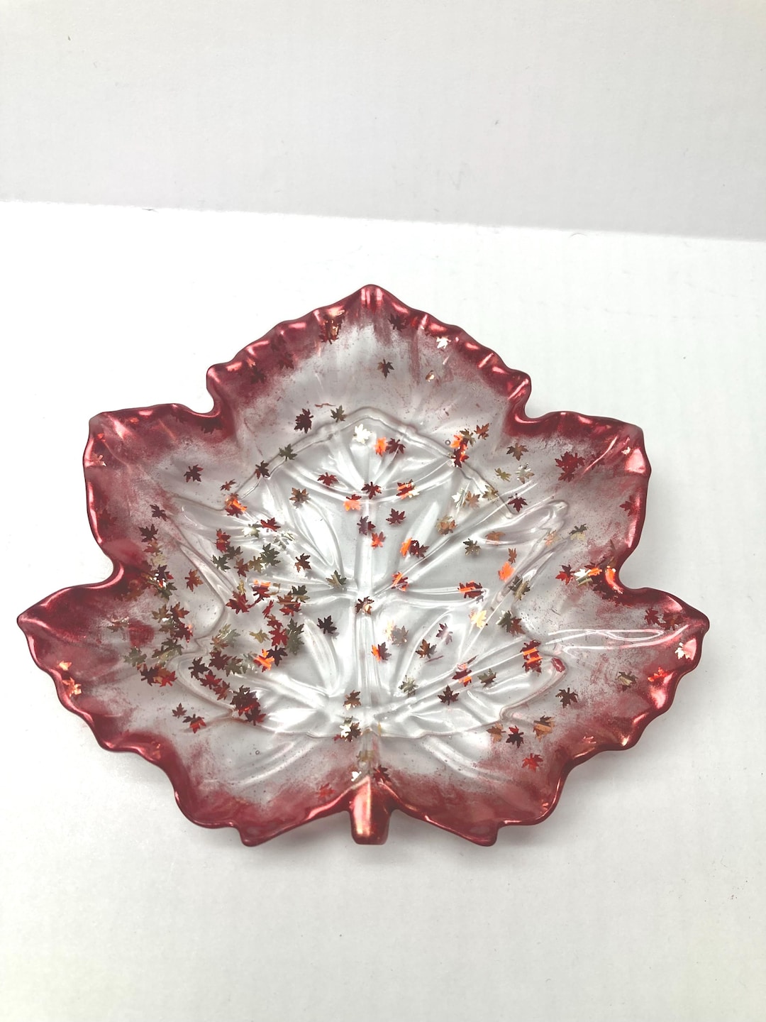 Handcrafted Epoxy-resin Maple Leaf Trinket Tray: Autumn Colors - Etsy