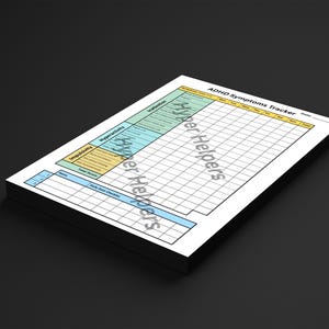 ADHD Symptoms and Medication Tracker Printable | Mental Health Planner ...