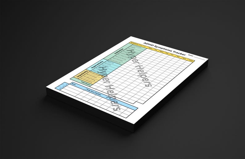 ADHD Symptoms and Medication Tracker Printable | Mental Health Planner ...