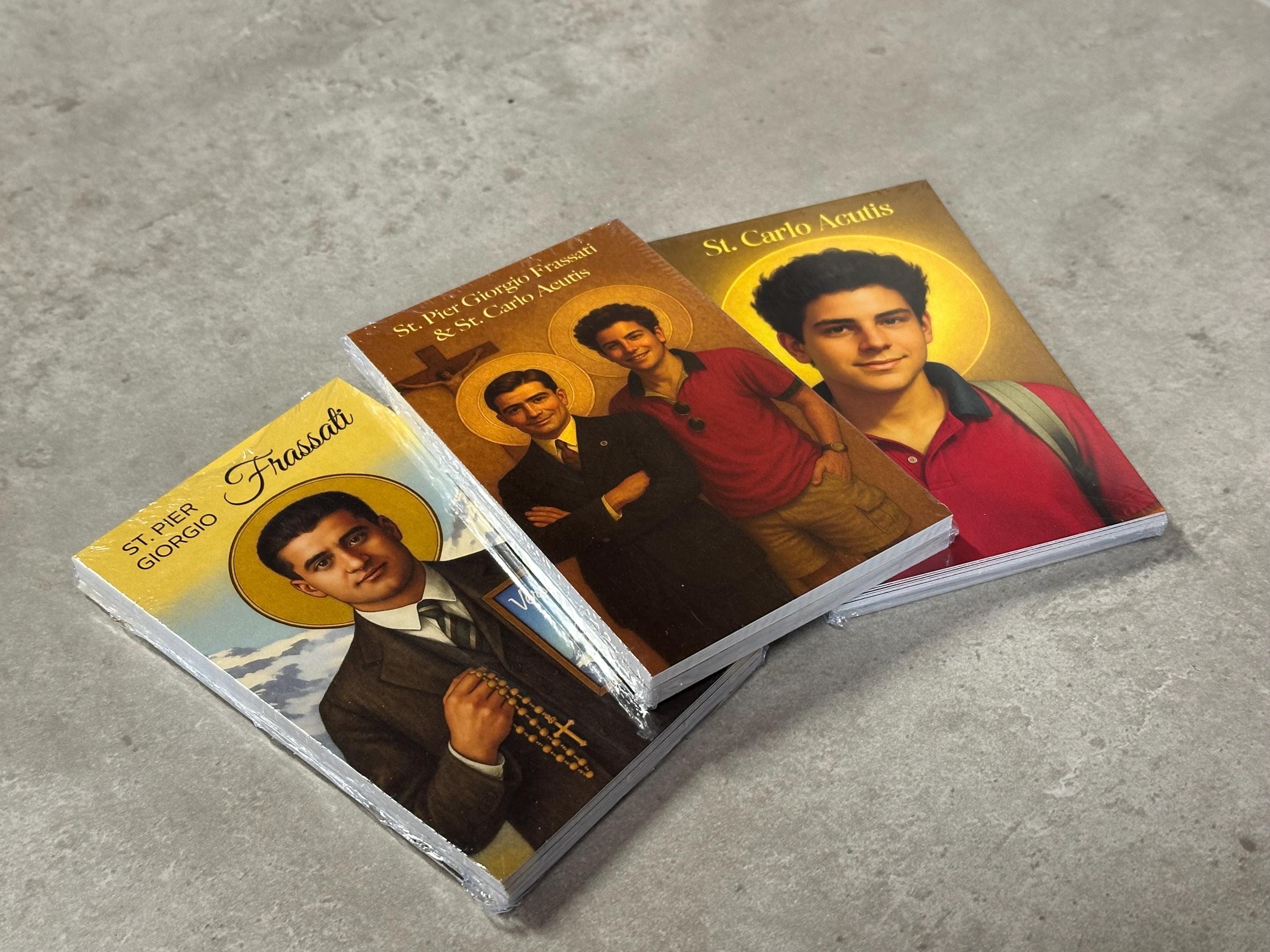 St. Pier Giorgio Frassati & St. Carlo Acutis Prayer Cards - Pack of 25 ...