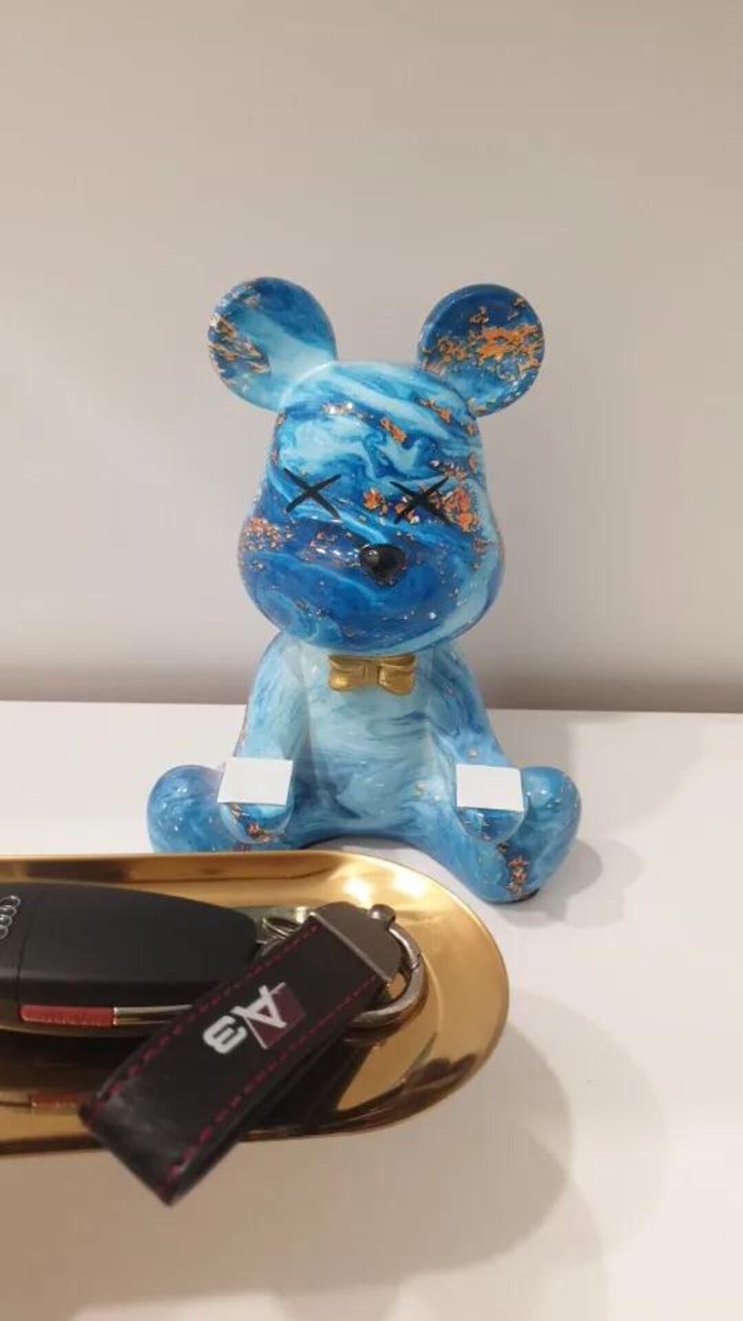 Colorful Bear Butler Statue, Nordic Resin Bear Sculpture, Decorative ...