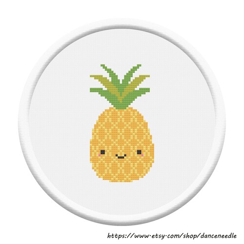 Pineapple Cross Stitch Pattern Free Shipping Cross Stitch - Etsy