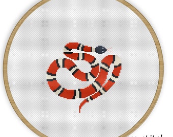 Snake Cross Stitch - Etsy