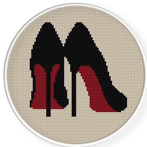Red Sole High Heel Shoes Cross Stitch Pdf Pattern - Etsy