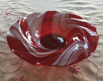 Slumped Glass Bowl - Etsy