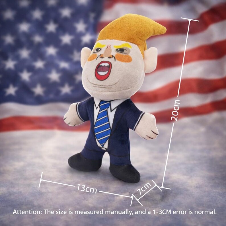 Trump Meme Squeaky Plush Toy – Funny Political Parody Doll With Sound ...
