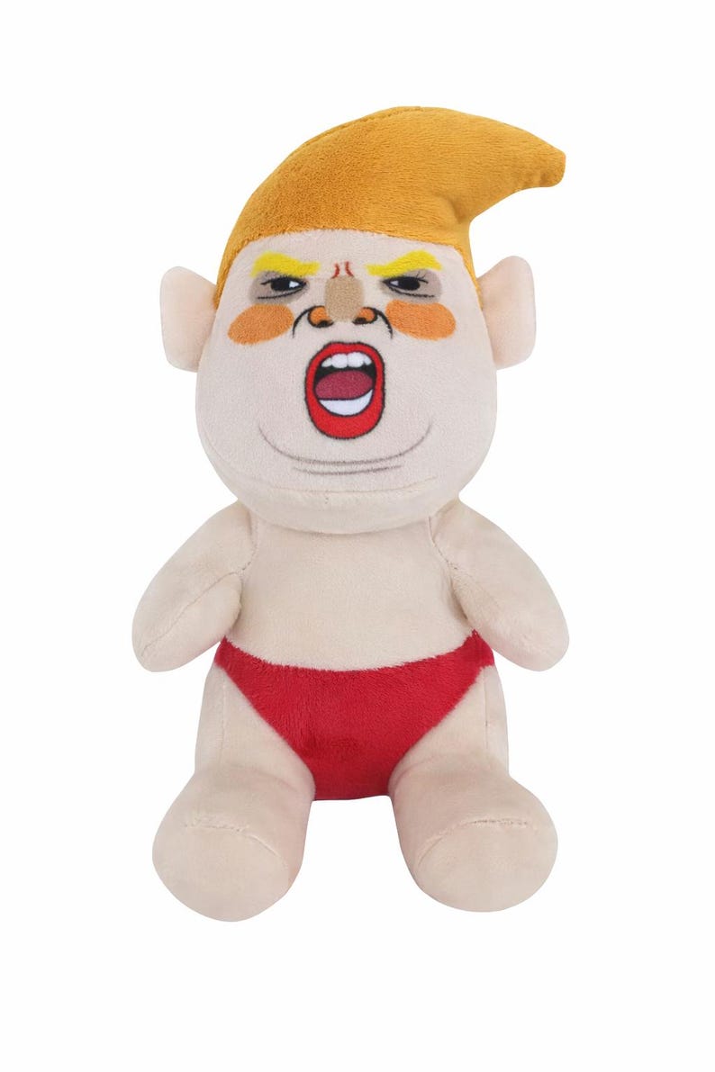 Trump Meme Squeaky Plush Toy – Funny Political Parody Doll With Sound ...