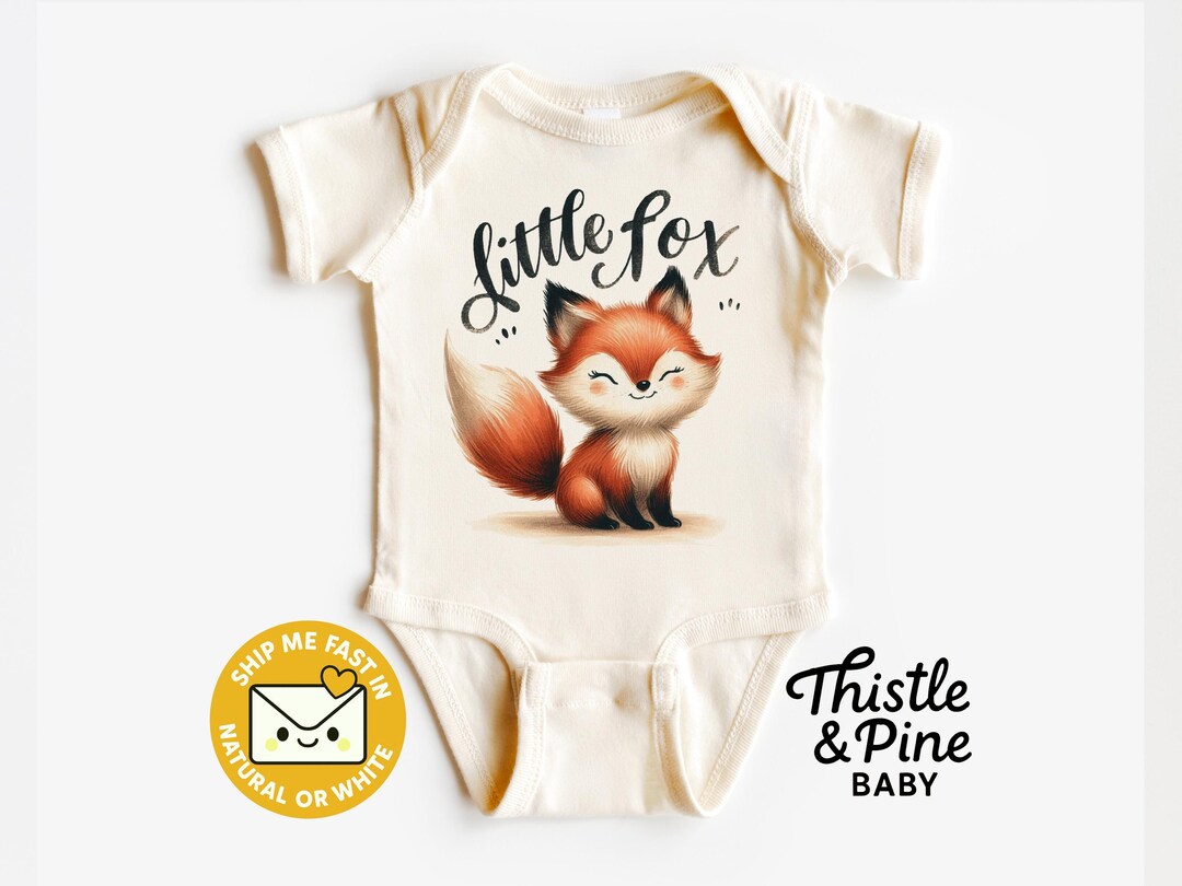 Little Fox Baby Onesie® • Woodland Fox Baby Outfit • Forest Animal ...