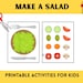 Printable Salad Craft: Cut and Glue Activity for Kids (PDF Download) - Etsy