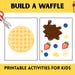 Printable Waffle Crafts for Kids| Fun Activities for Kids| PDF Print - Etsy