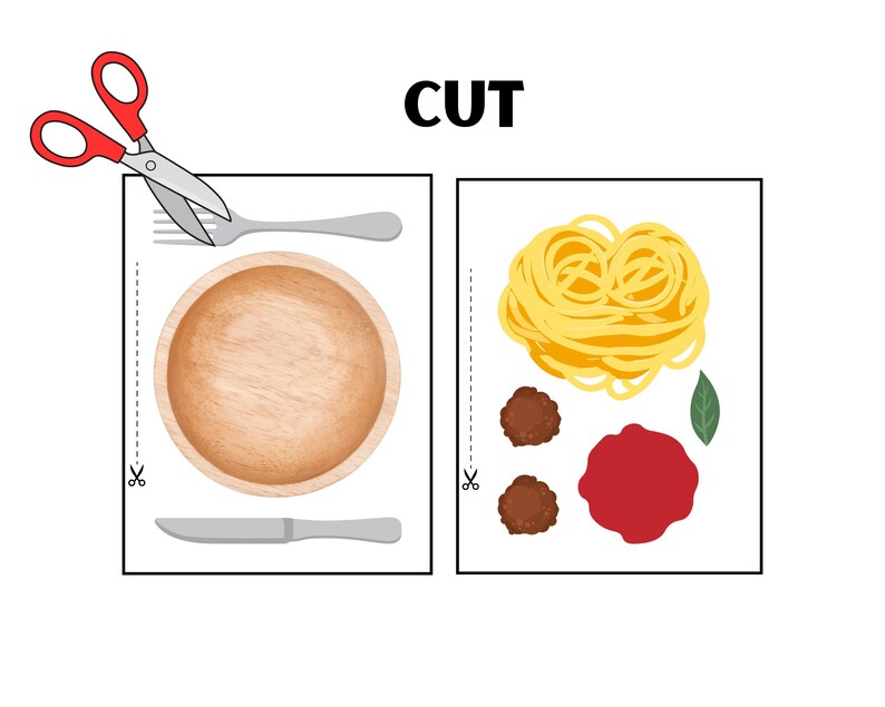 Make a Spaghetti – Printable Cut and Paste Pasta Craft for Kids| PDF - Etsy