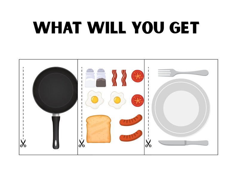 Build a Breakfast – Cut and Paste Activity for Kids | Printable Food ...