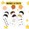 Printable Cut and Paste Activity, Girl Face Assembly Kit, Crafts for ...