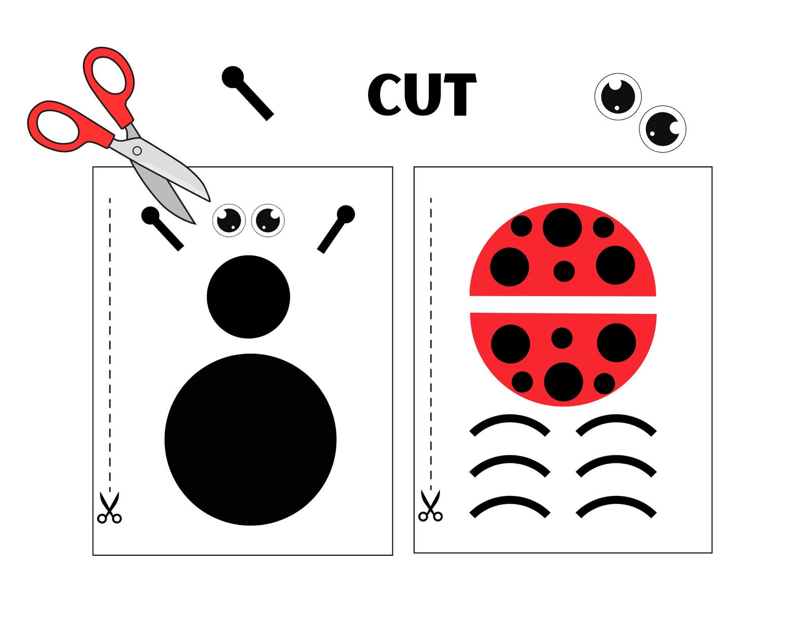 Build a Ladybug Paper Craft | Cut and Paste Craft for Kids ...